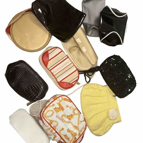 Mix Brands | Bags | 9 Piece Make Up Bags Mix Colors Mix Brands Clutch ...